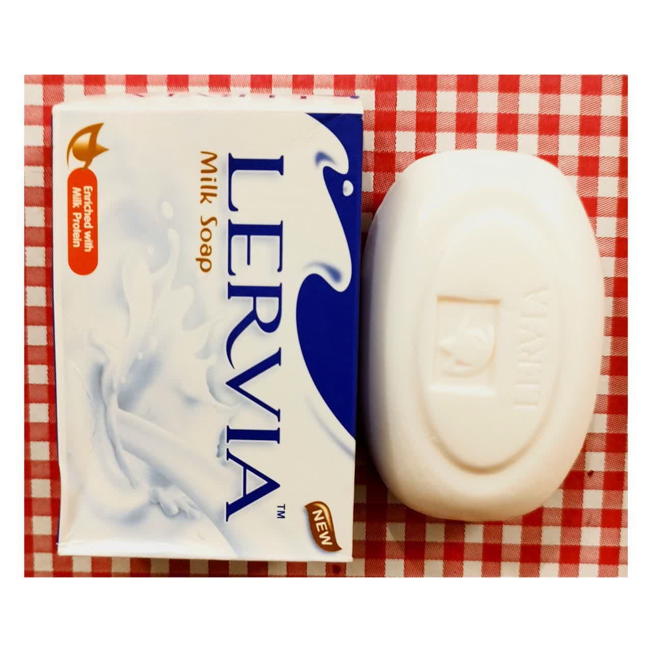 صابون شیر لرویا 90 گرمی LERVIA Milk soap - مکث کن | فروشگاه اینترنتی مکث کن